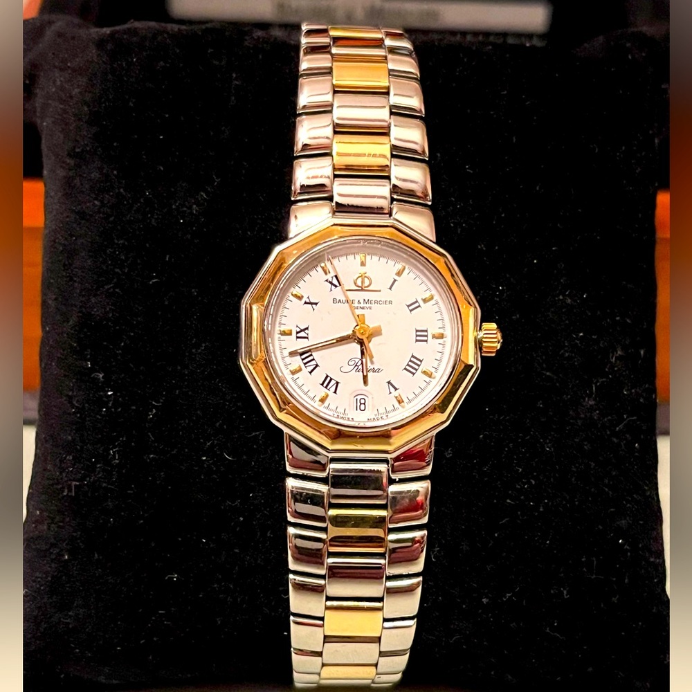 Baume Mercier Ladies Riviera Two Tone Watch 18k, 25mm… - Gem